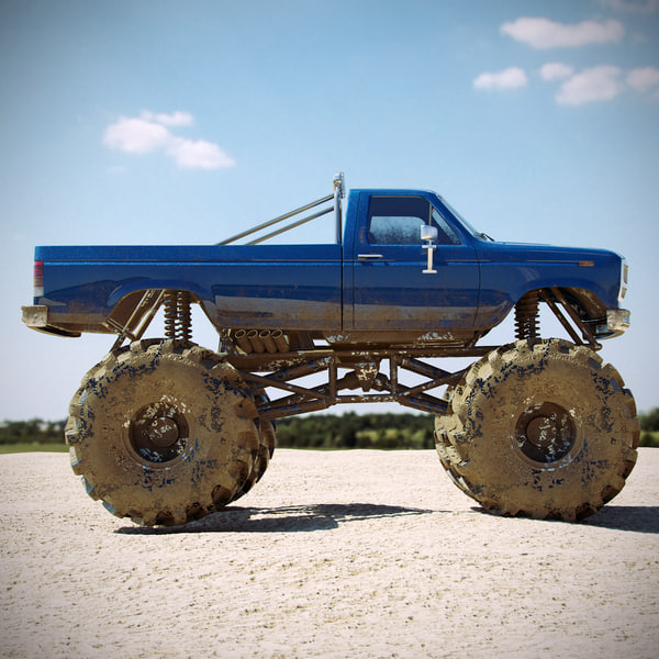 monster truck 3d model