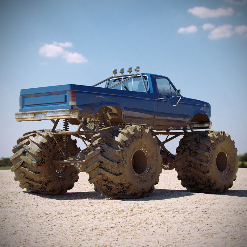 monster truck 3d model