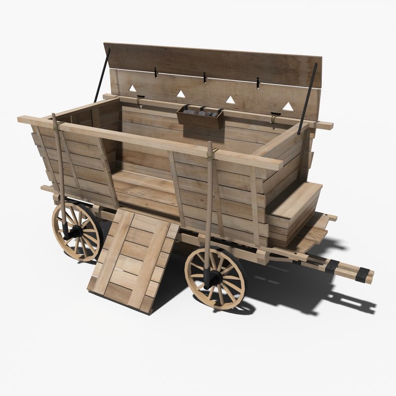 medieval war wagon 3d model