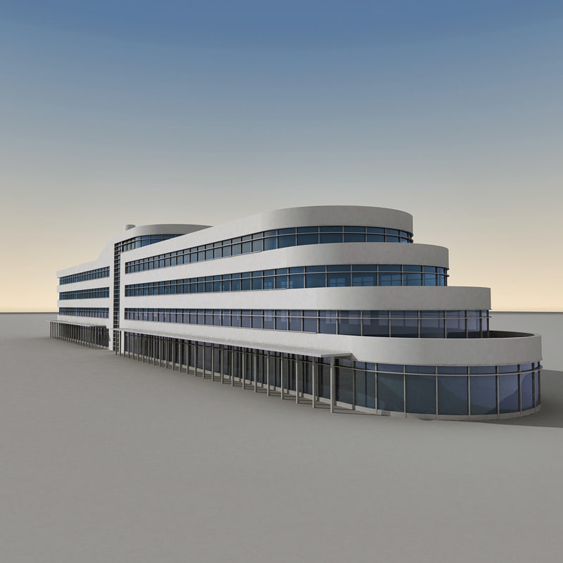 3d model of modern building