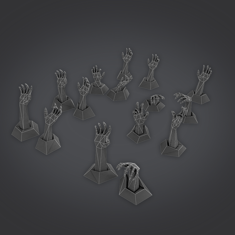 free zombie hand painted 3d model