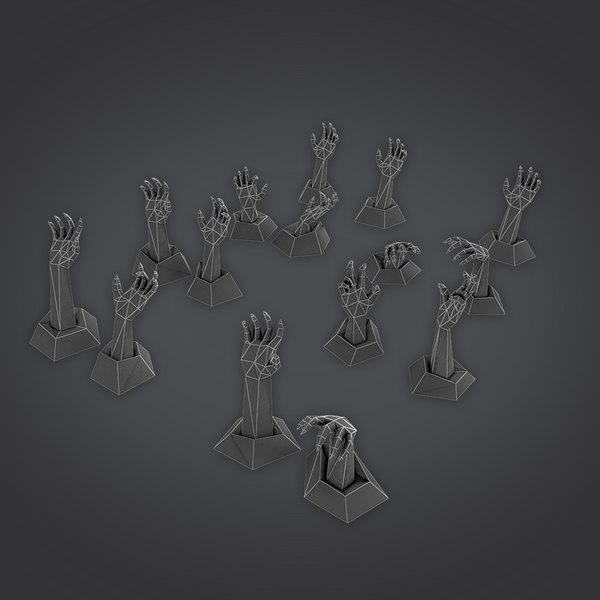 free zombie hand painted 3d model