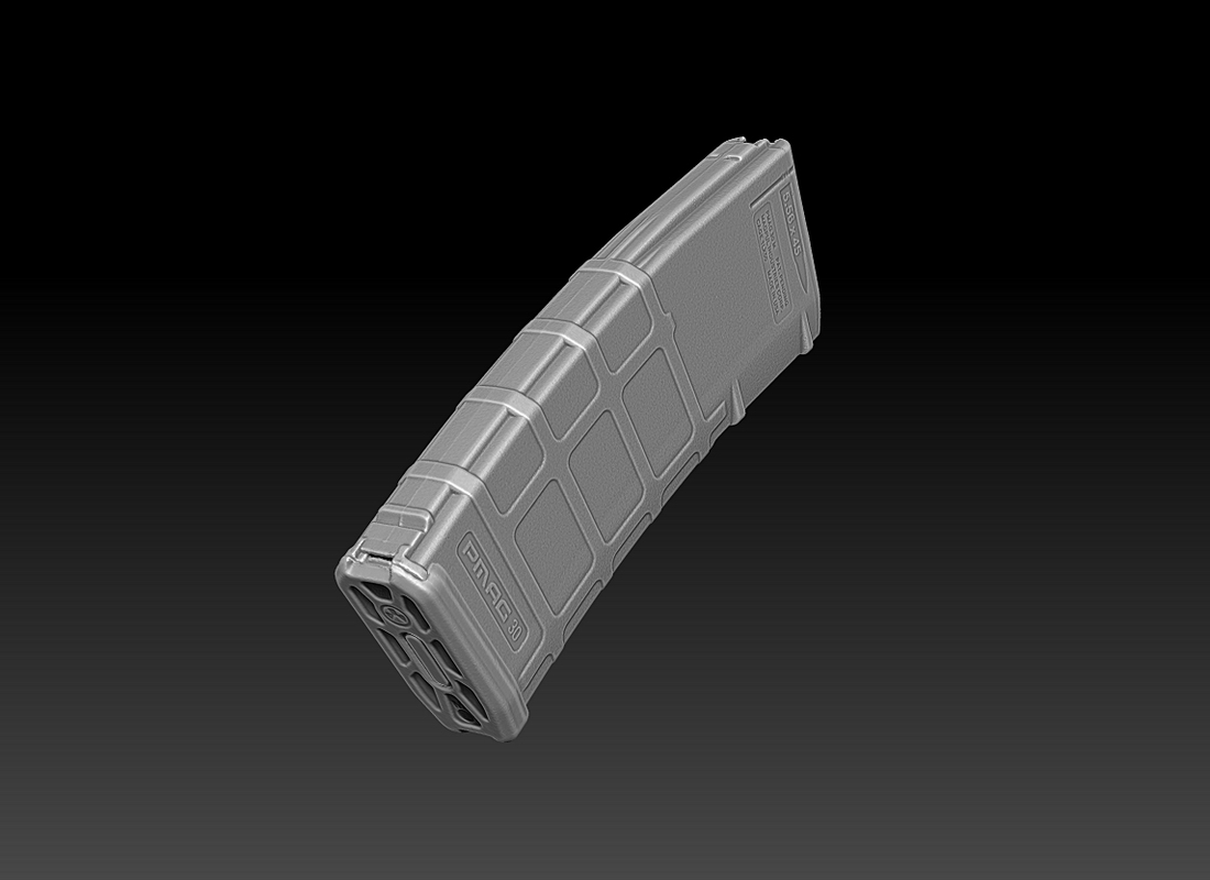 magpul pmag 30 magazine 3d model