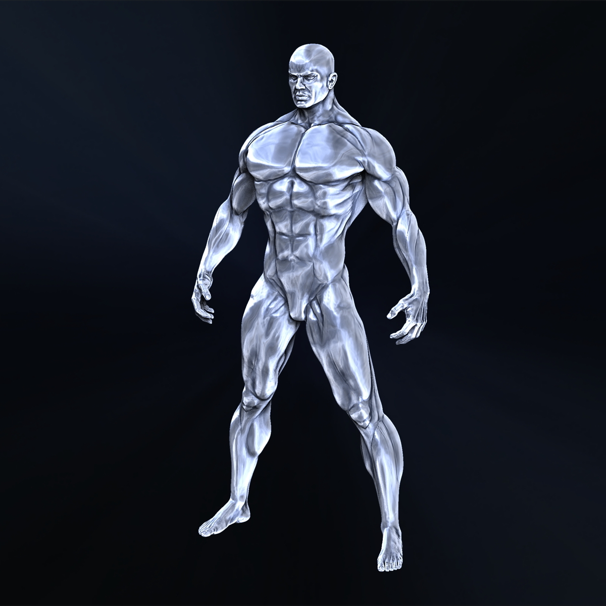 3d male superhero body man