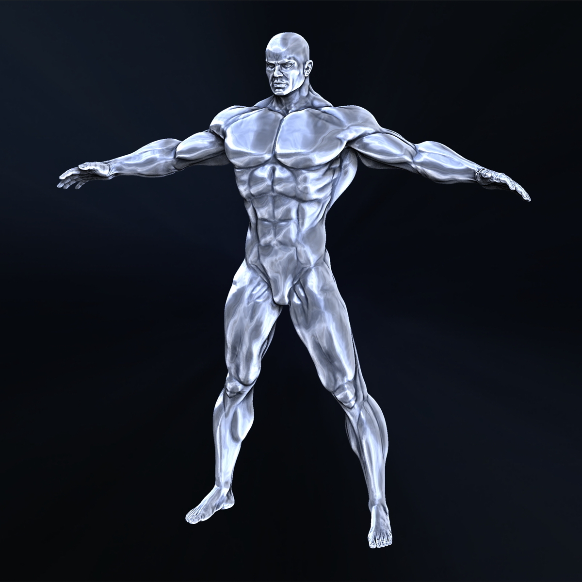3d male superhero body man