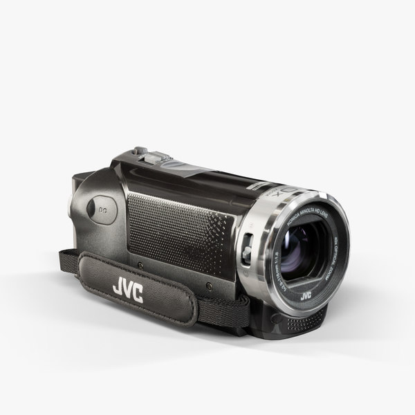 3d low-poly jvc ex310 black