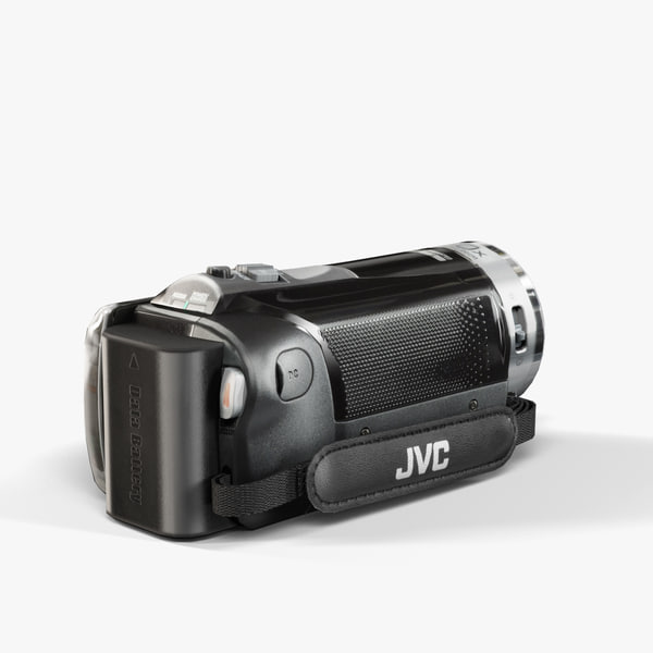3d low-poly jvc ex310 black
