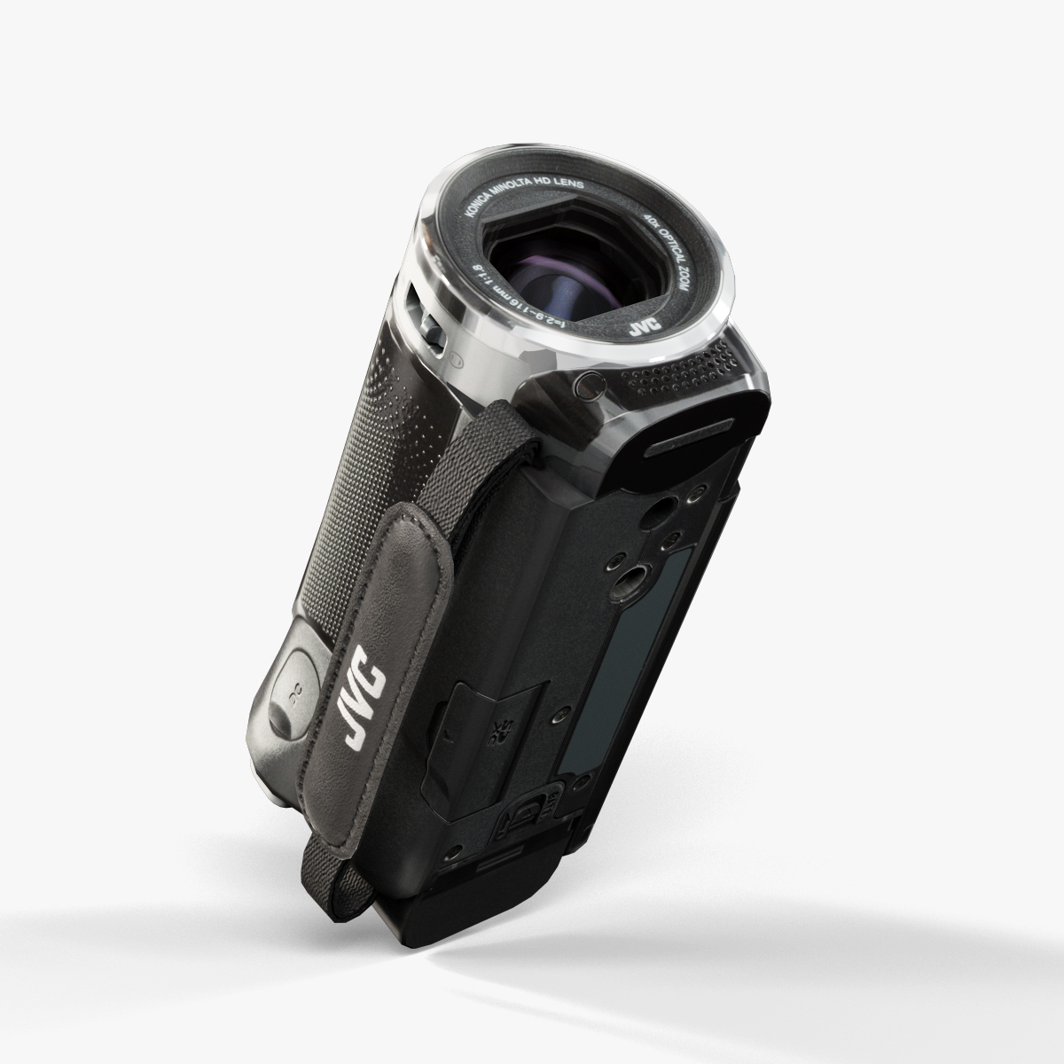 3d low-poly jvc ex310 black