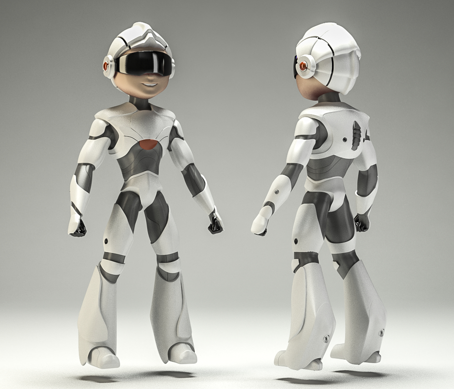 3d robot boy robo