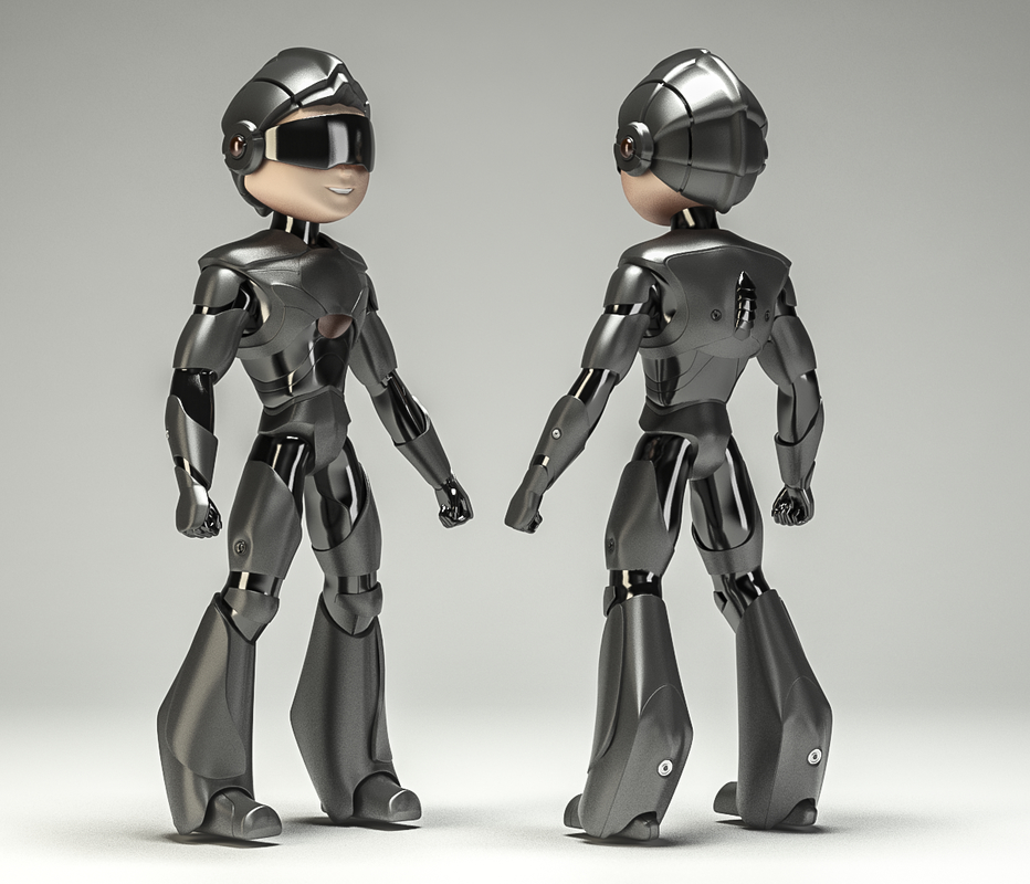 3d robot boy robo