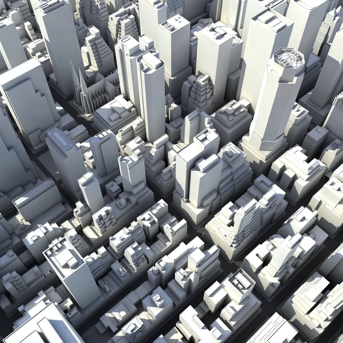 new york manhattan midtown 3d model