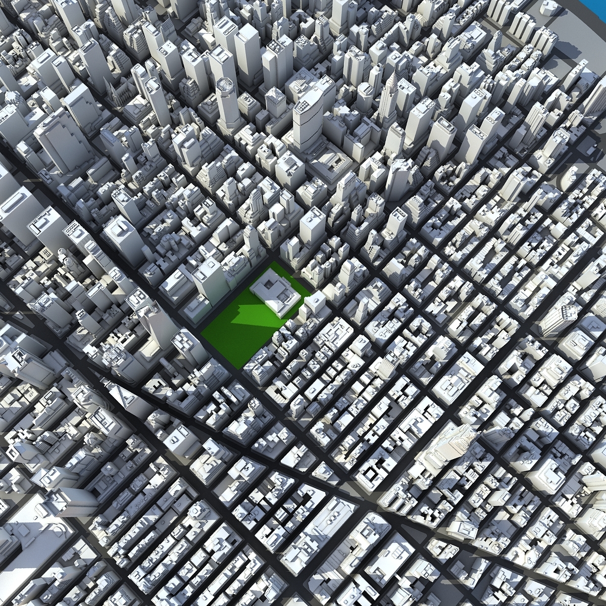 new york manhattan midtown 3d model
