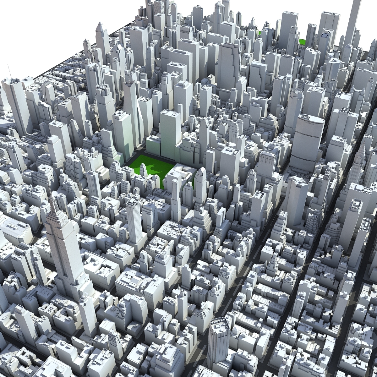 new york manhattan midtown 3d model