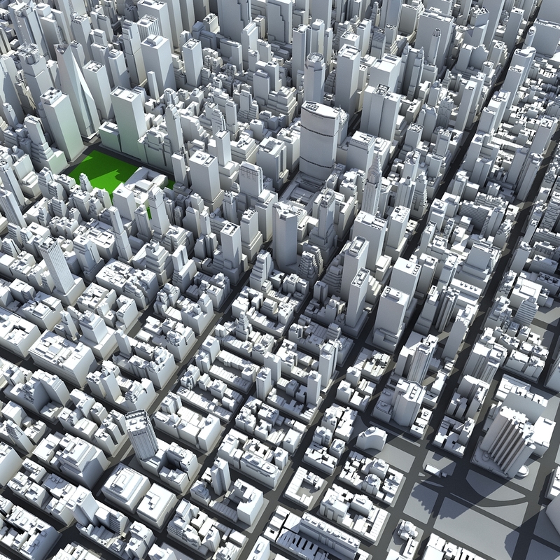 new york manhattan midtown 3d model