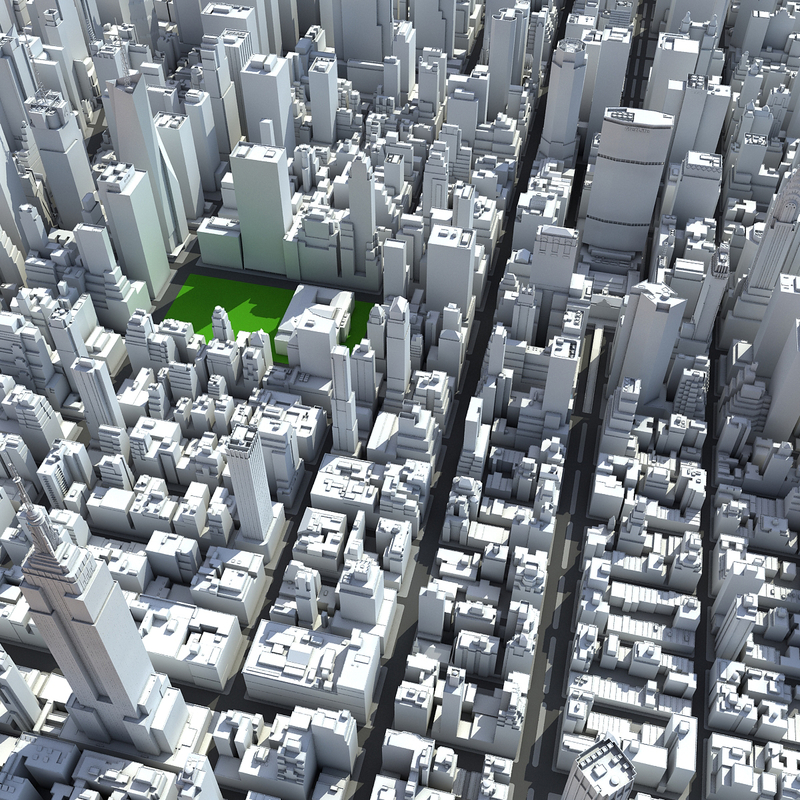 new york manhattan midtown 3d model