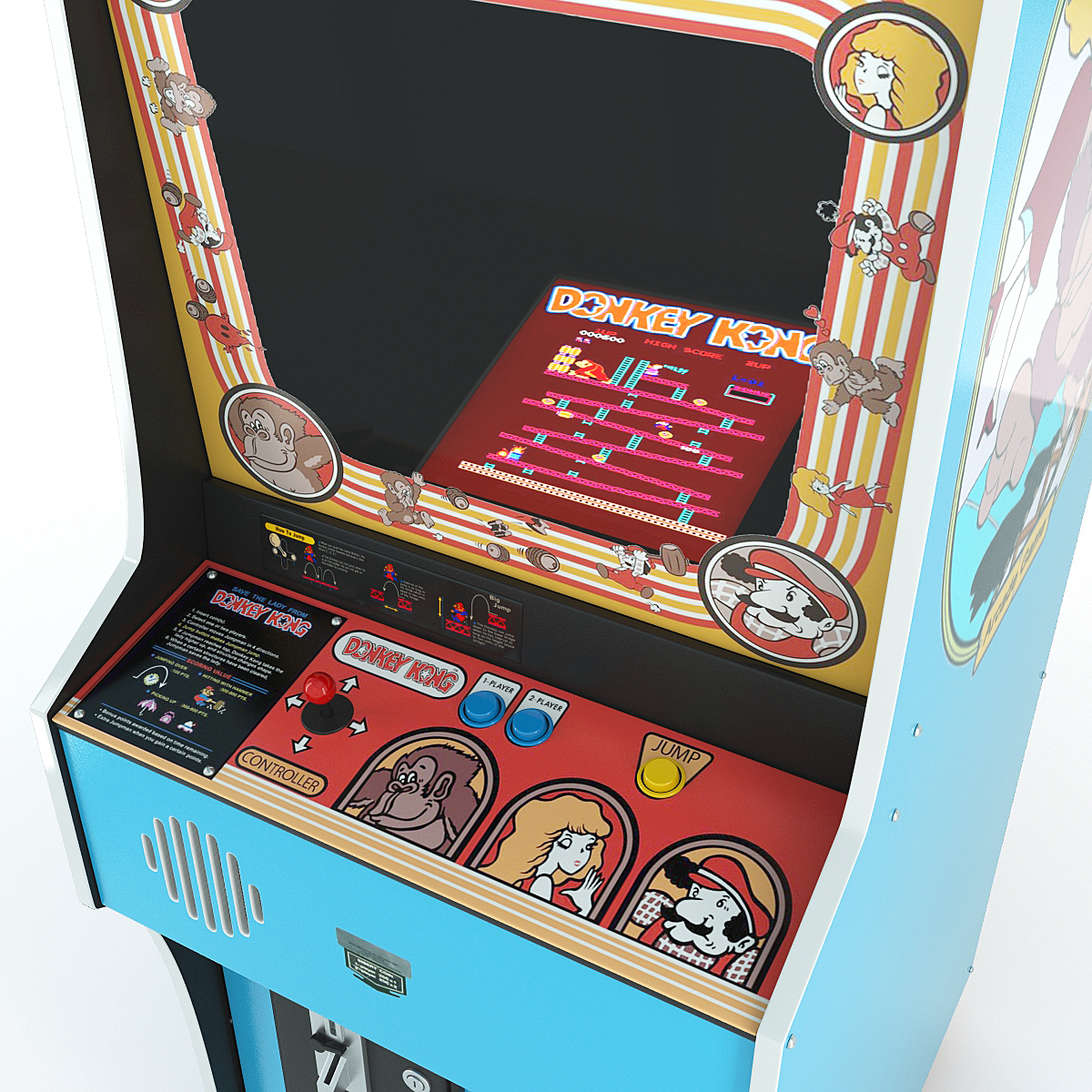 3d model donkey kong arcade machine