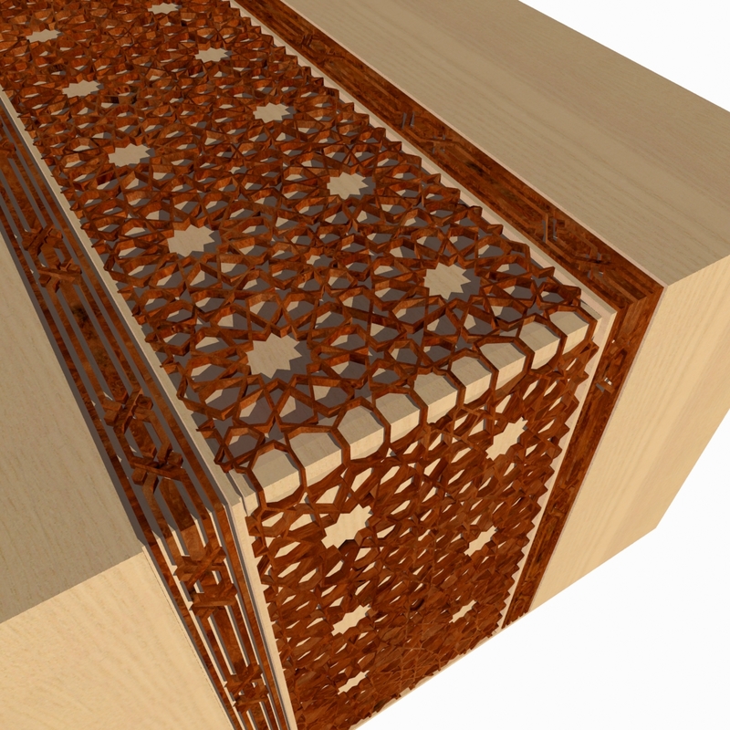 3d model wooden table