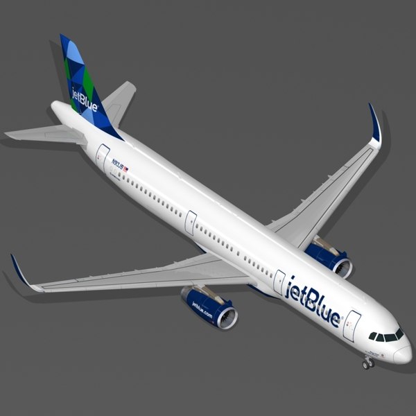 sharkleted a321neo jetblue a321 3d model