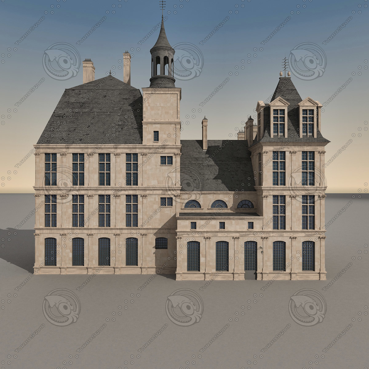 3d model european building europe