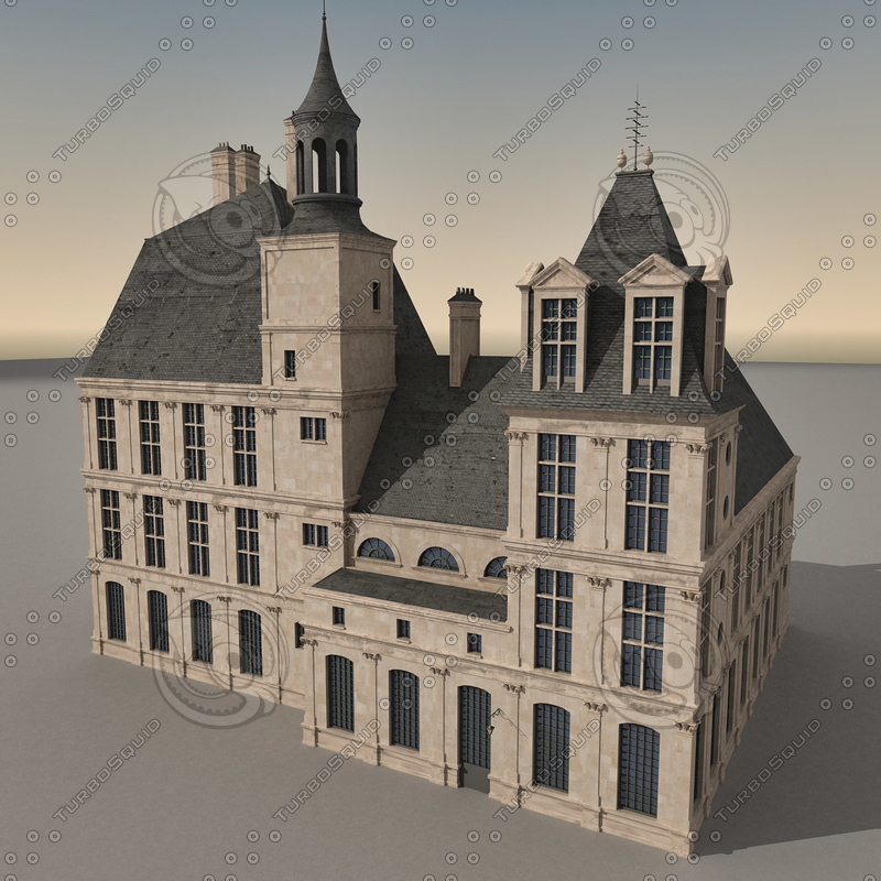 3d model european building europe