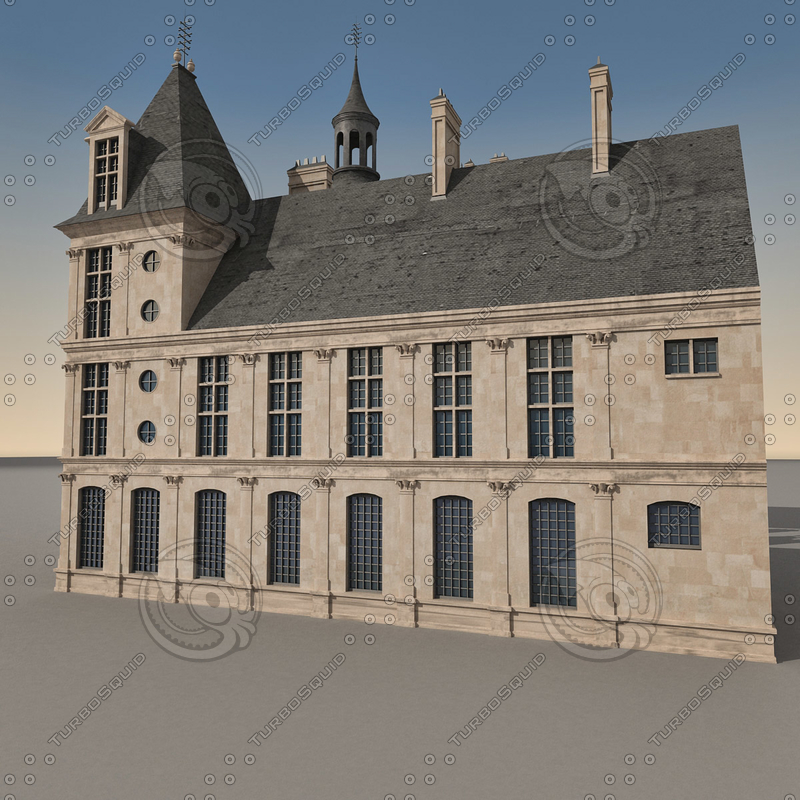 3d model european building europe