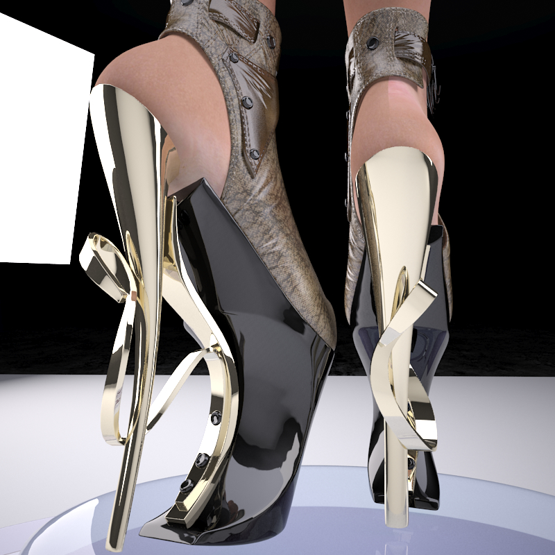 3ds max heels shoe
