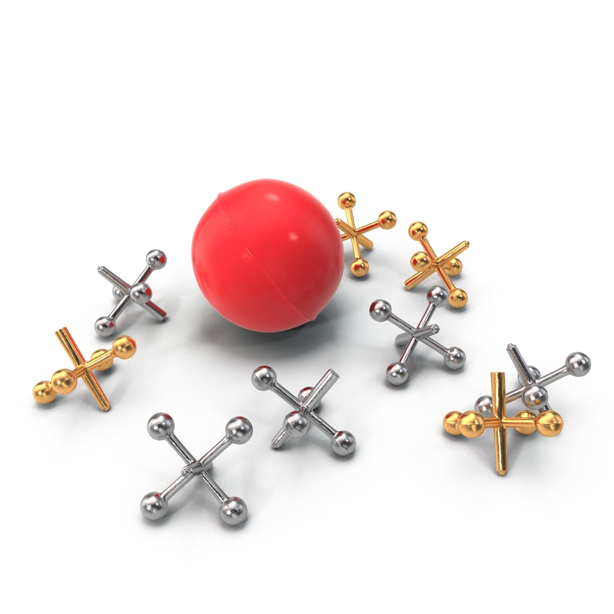 ball jacks set 3d model