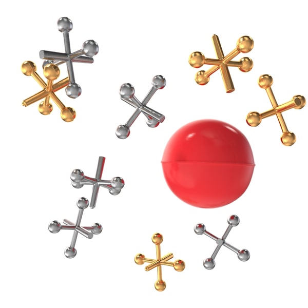 ball jacks set 3d model