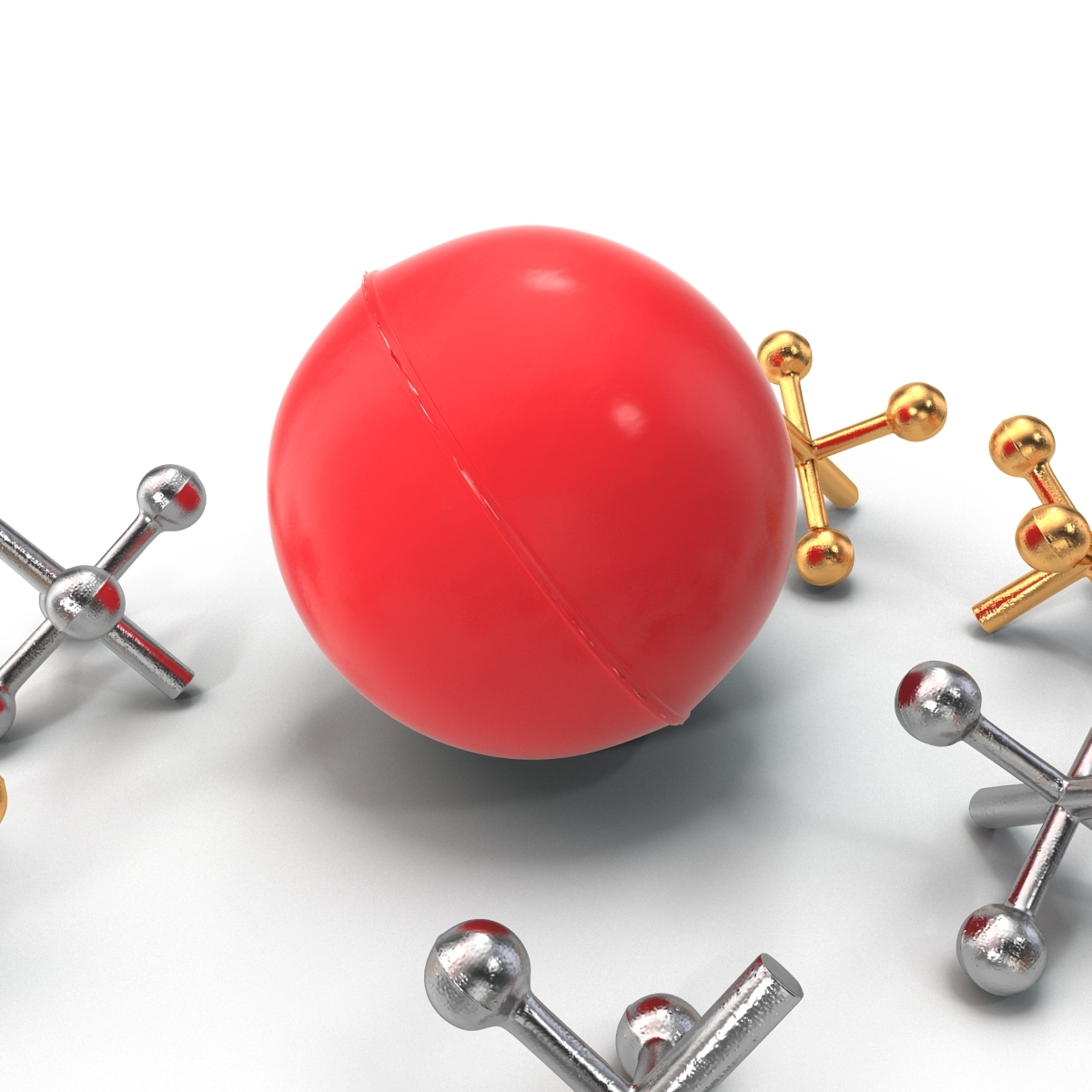 ball jacks set 3d model