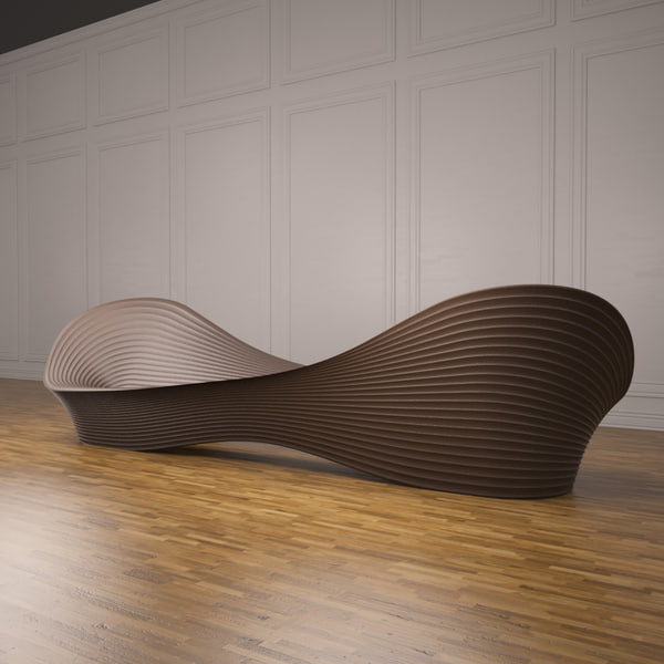 baker atelier bench 3d model