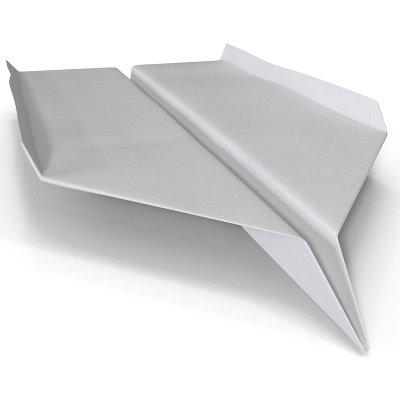 paper airplane 2 3d model