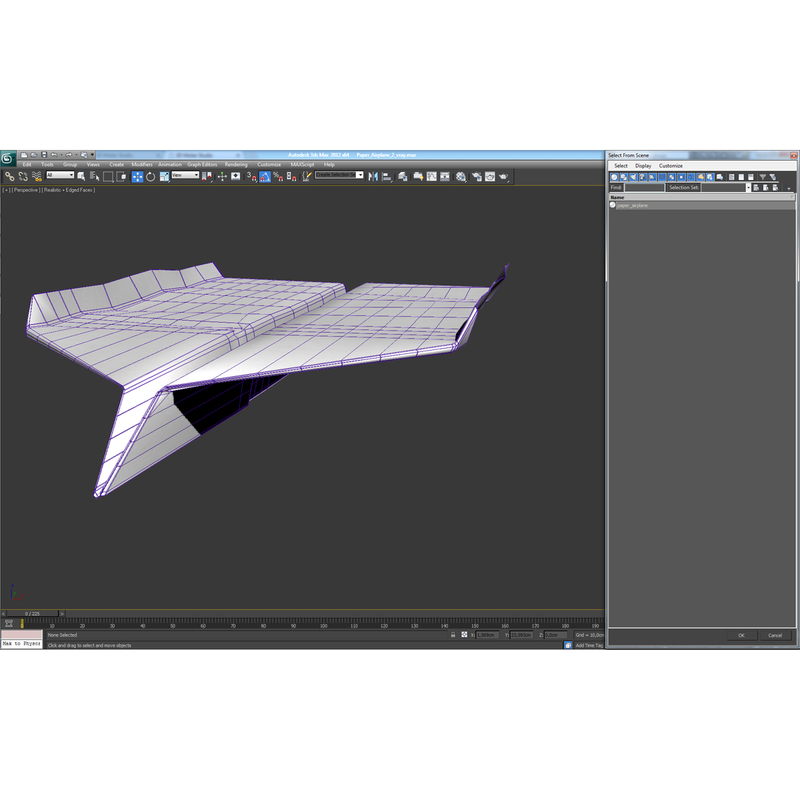 paper airplane 2 3d model