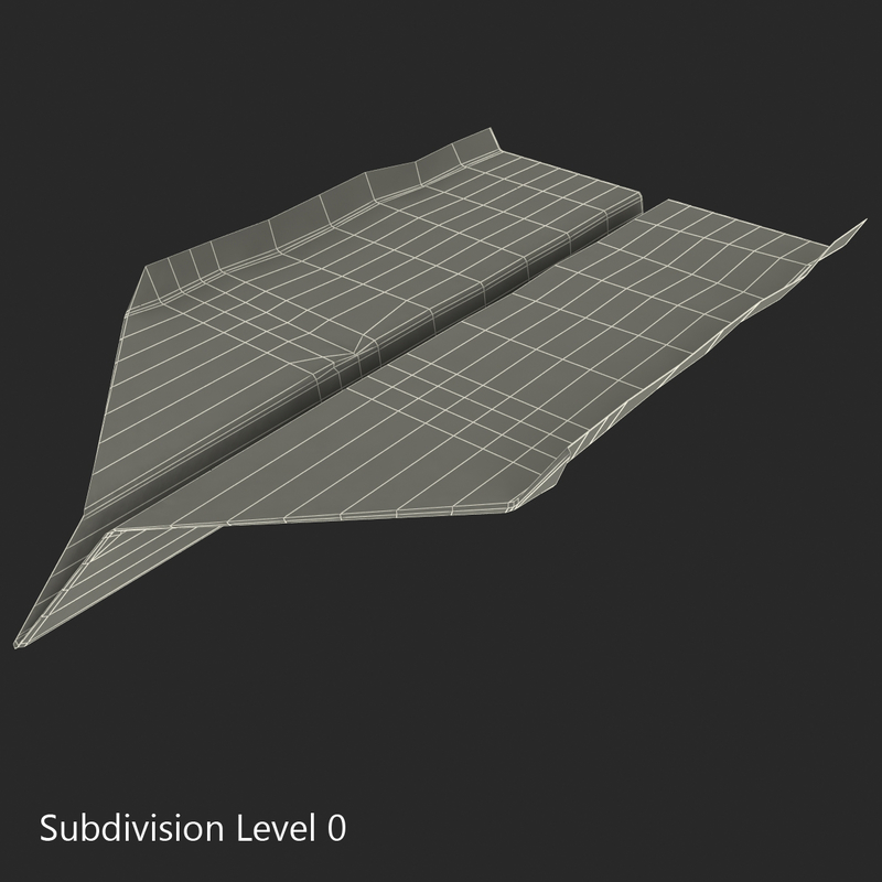paper airplane 2 3d model