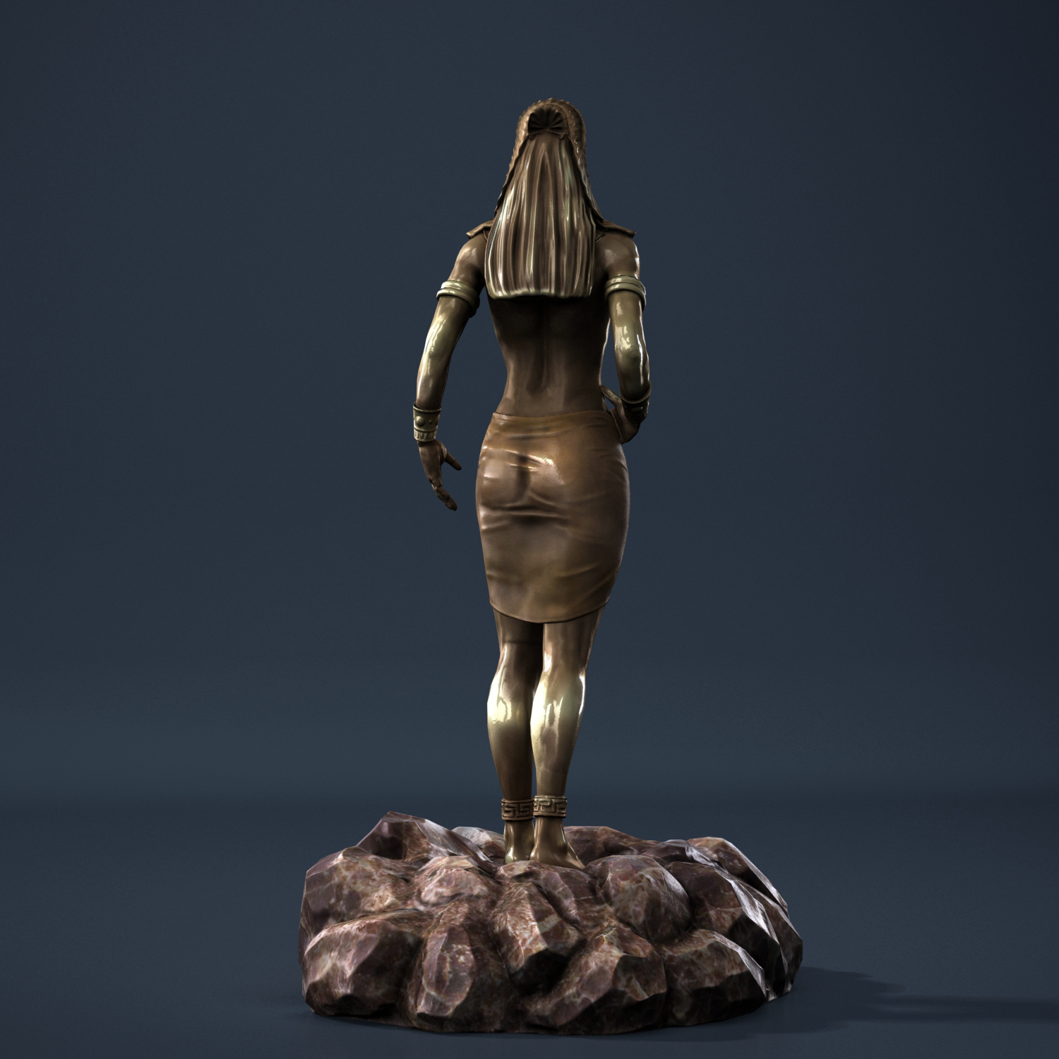 3d cleopatra statuette