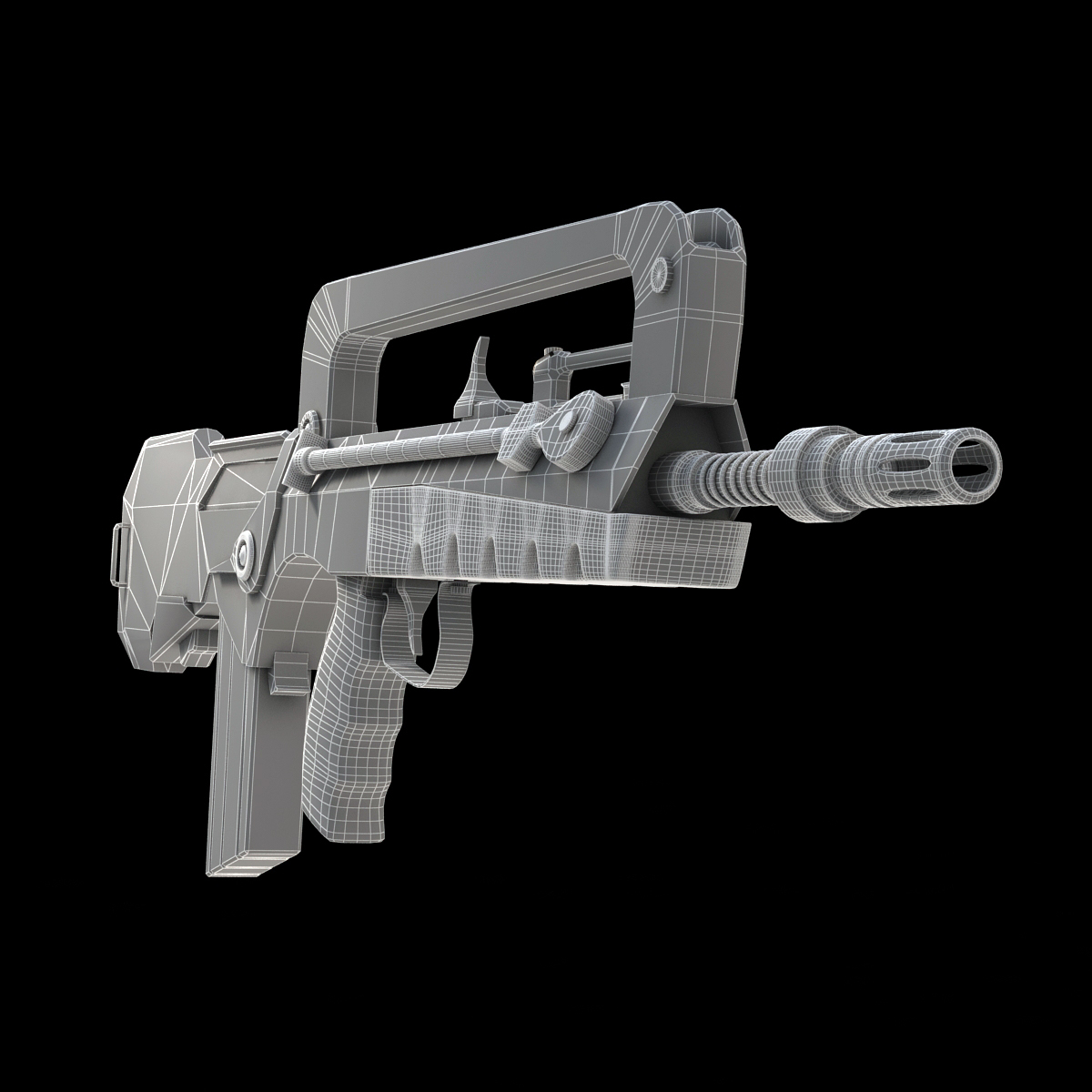 3ds max famas submachine gun