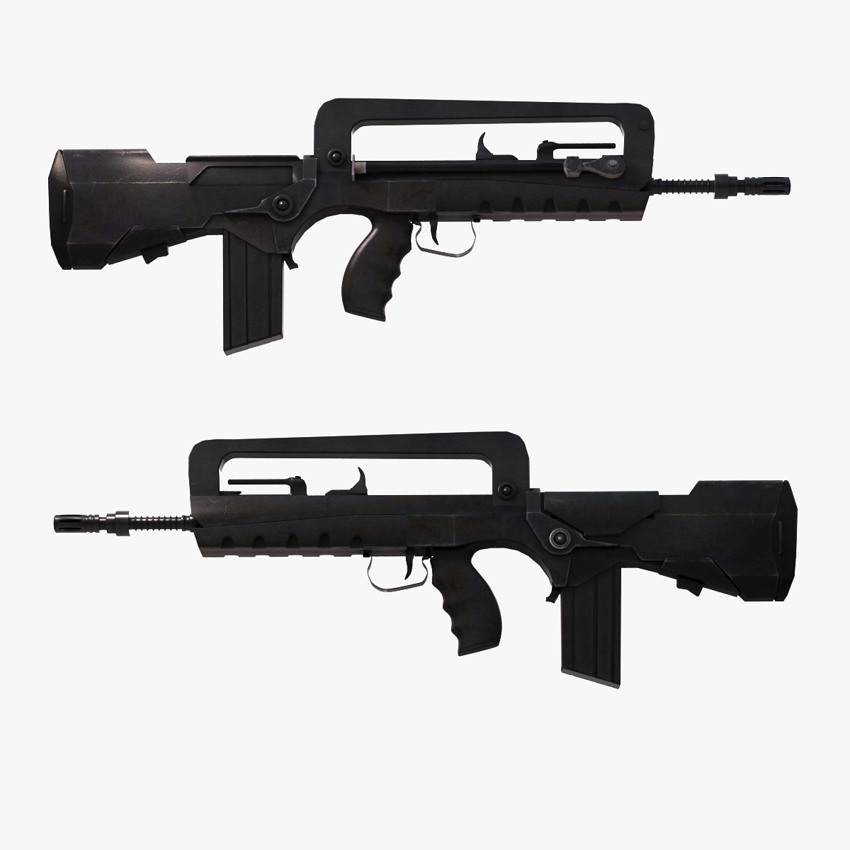 3ds max famas submachine gun