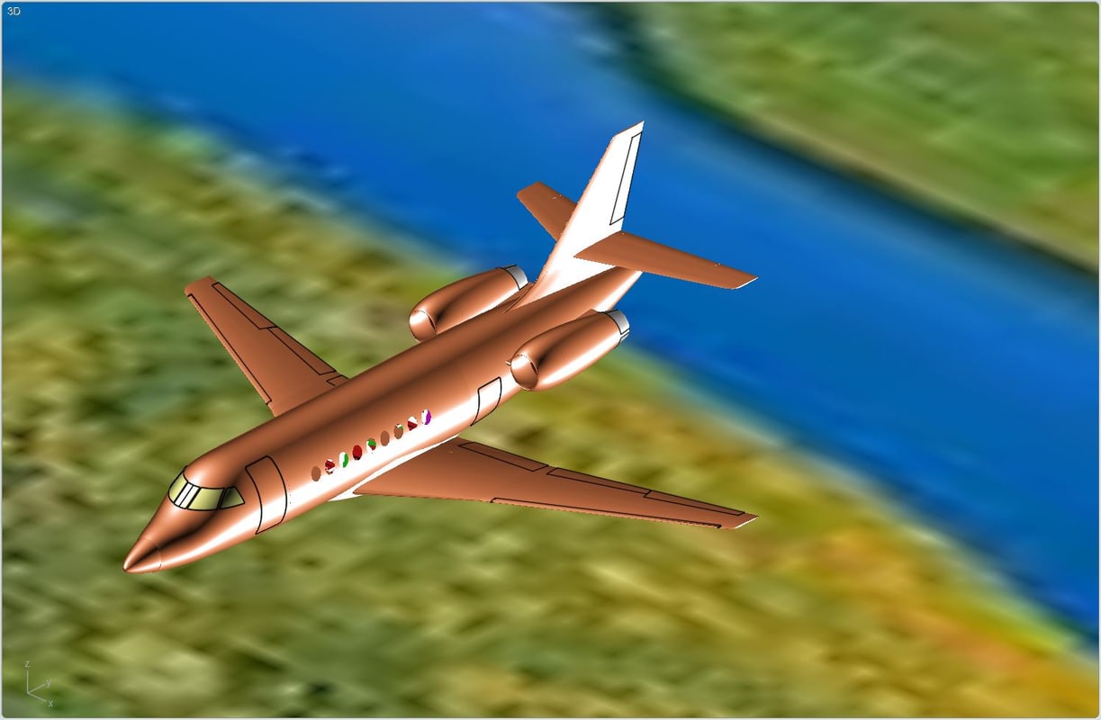 dwg dassault falcon 2000s aircraft