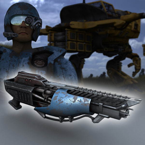 3d futuristic turret