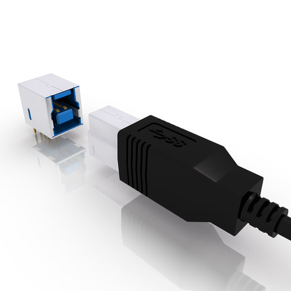 USB 3 Typ B Stecker und Buchse 3D-Modell - TurboSquid 815709