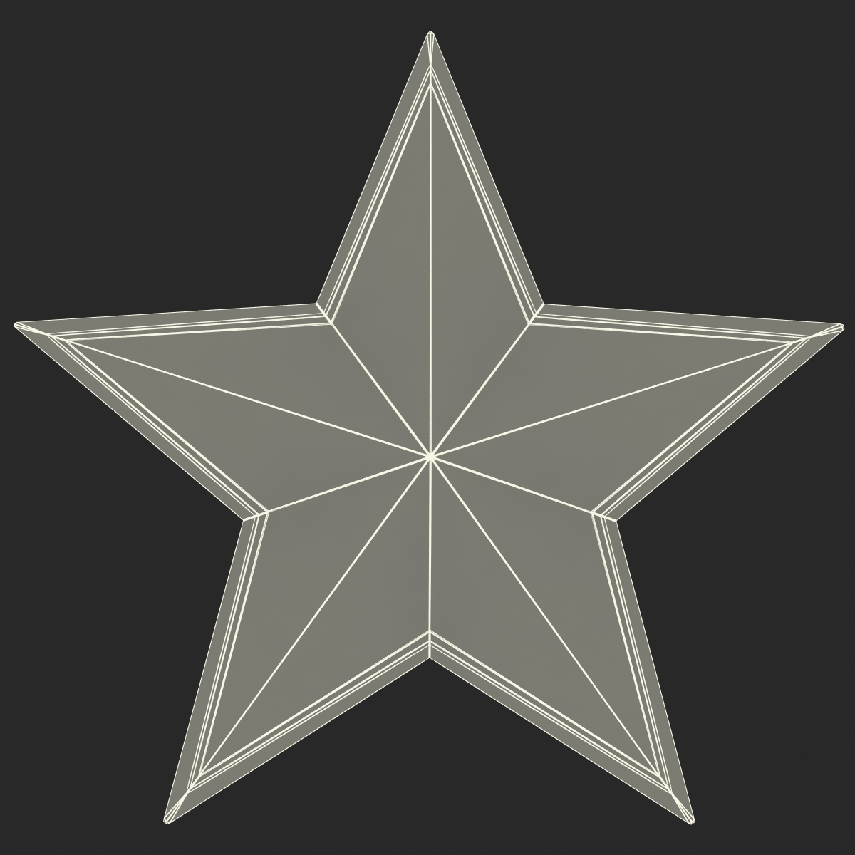 3d model golden star
