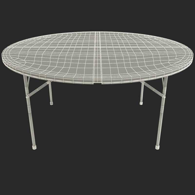 folding table 3d 3ds