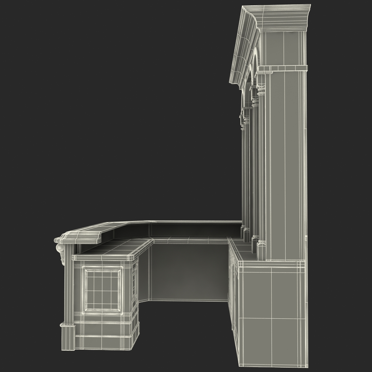 bar counter 3d model