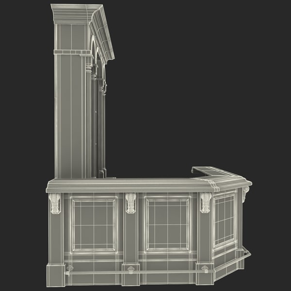 bar counter 3d model
