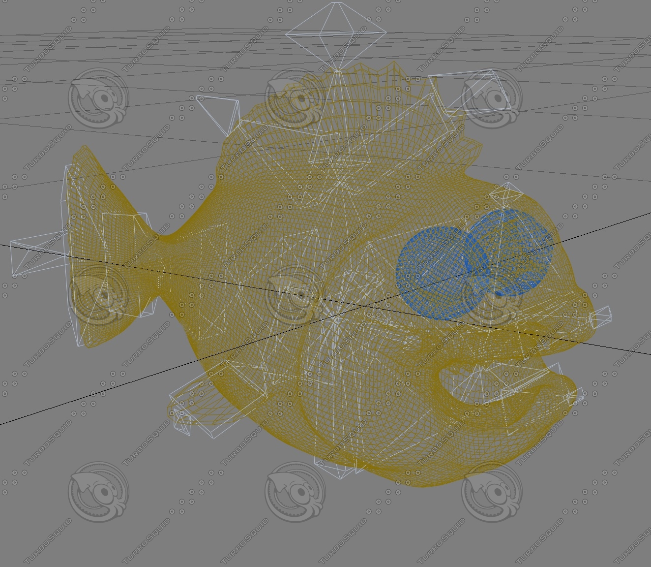 cartoon fish animation bones max