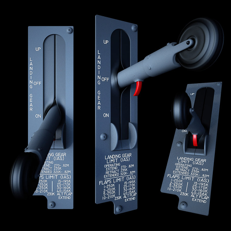 3d model boeing 737 landing gear
