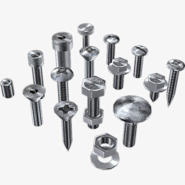 screws hardware 3d model
