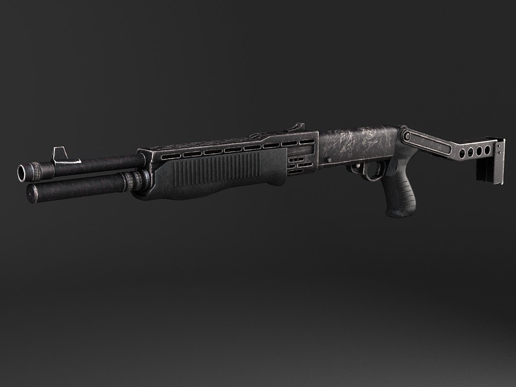 12 gun spas-12 3d model