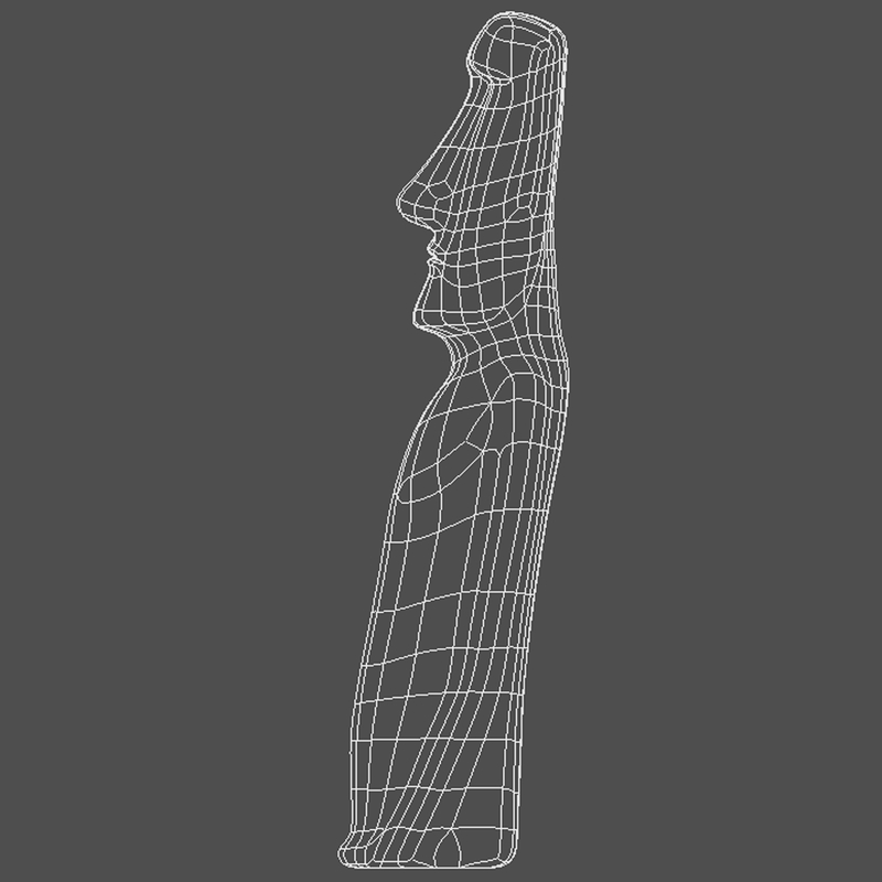 historically moai sculpture 3d model