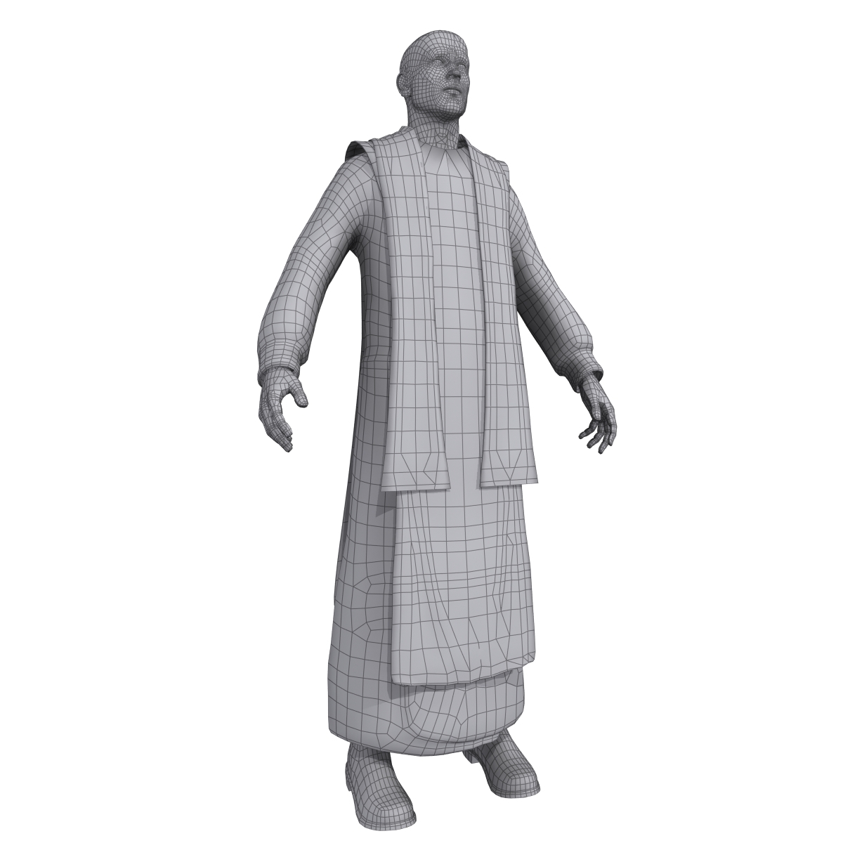 catholic priest 3d max
