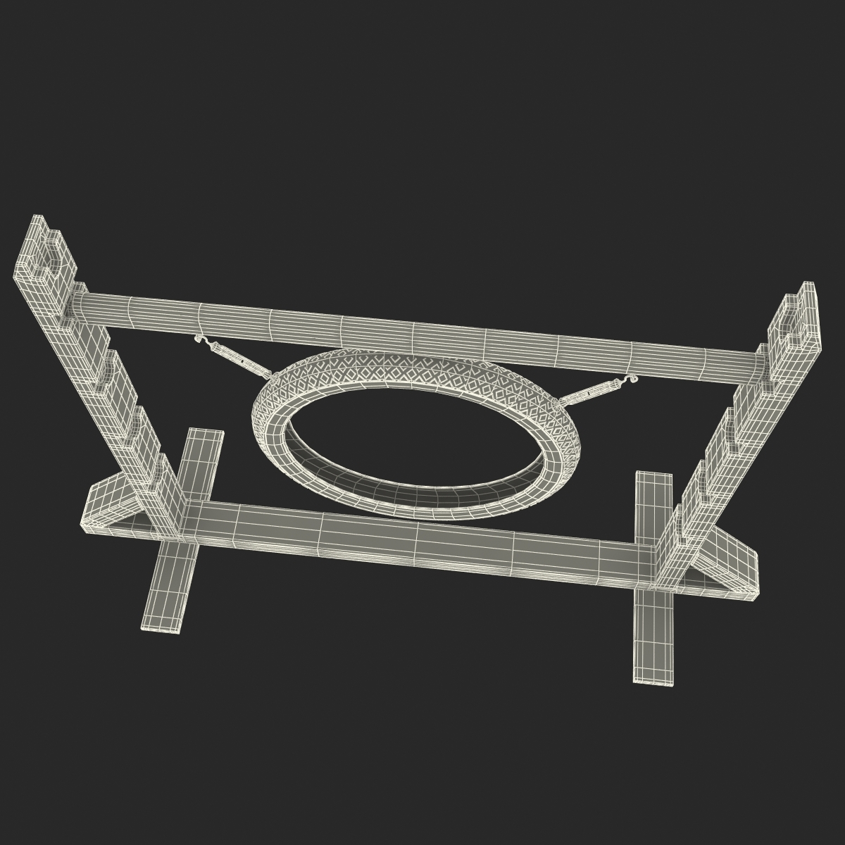 3d dog agility tire jump model
